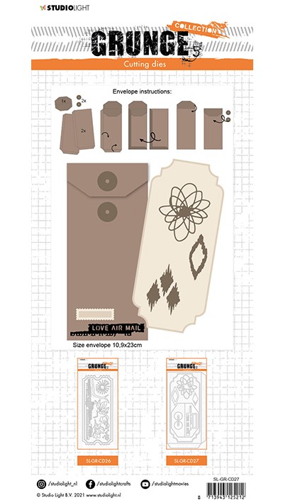 Studio Light - Dies - CD 27 - Grunge - Slimline Envelope 27 - Kreativ ...