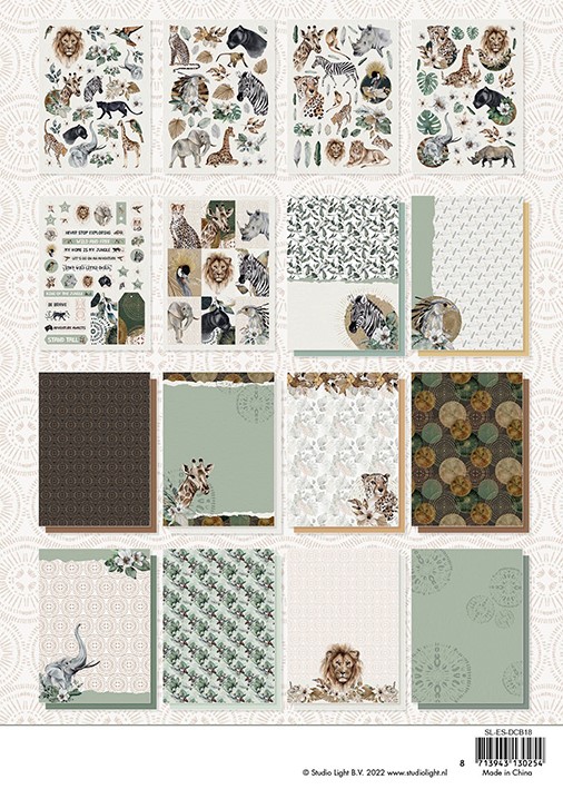 Studio Light - DCB18 - DIY Block - A4 - Wild and Free - Kreativ Scrapping