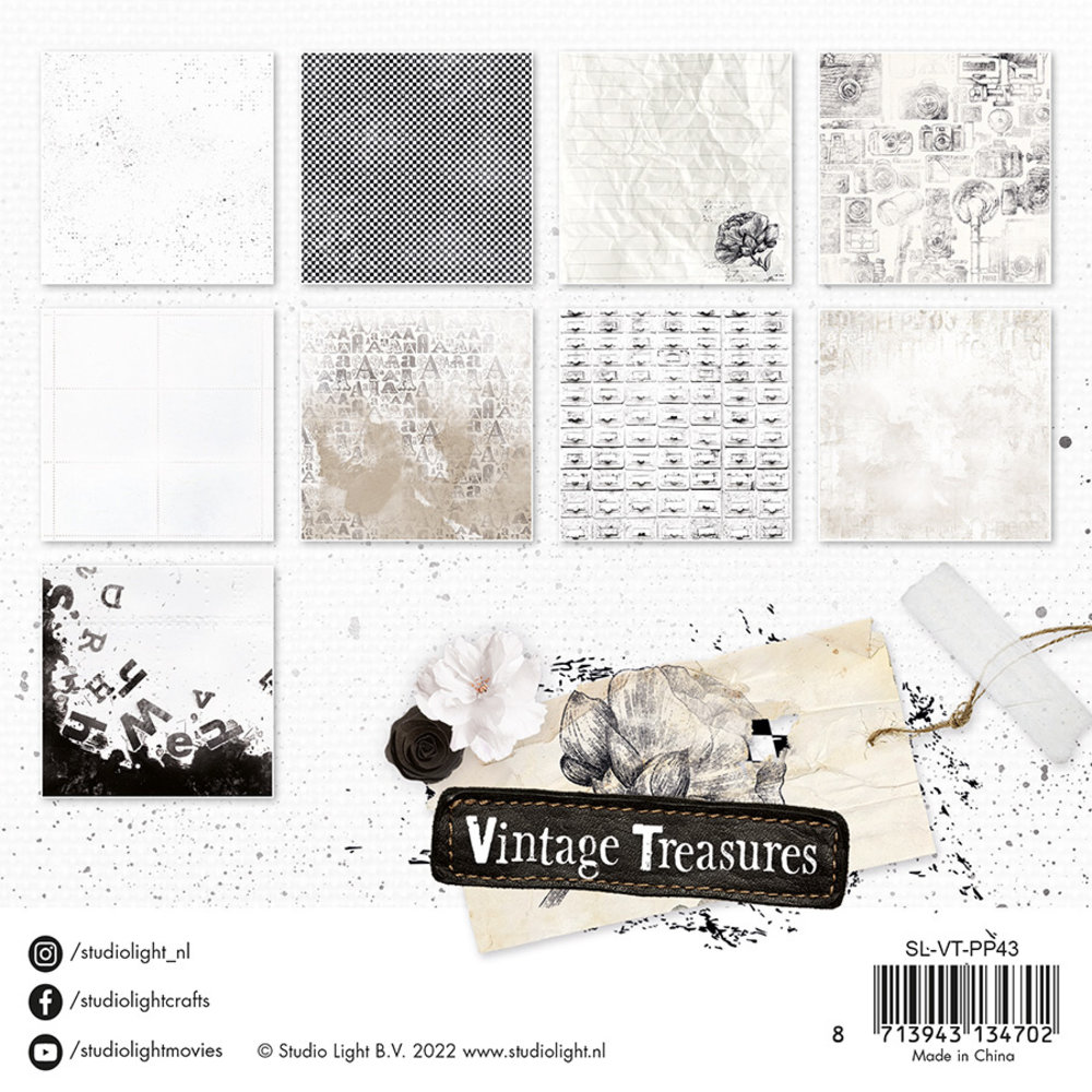 Studio Light - PP43 - 6x6 Paper Pad - Vintage Treasures - Kreativ Scrapping