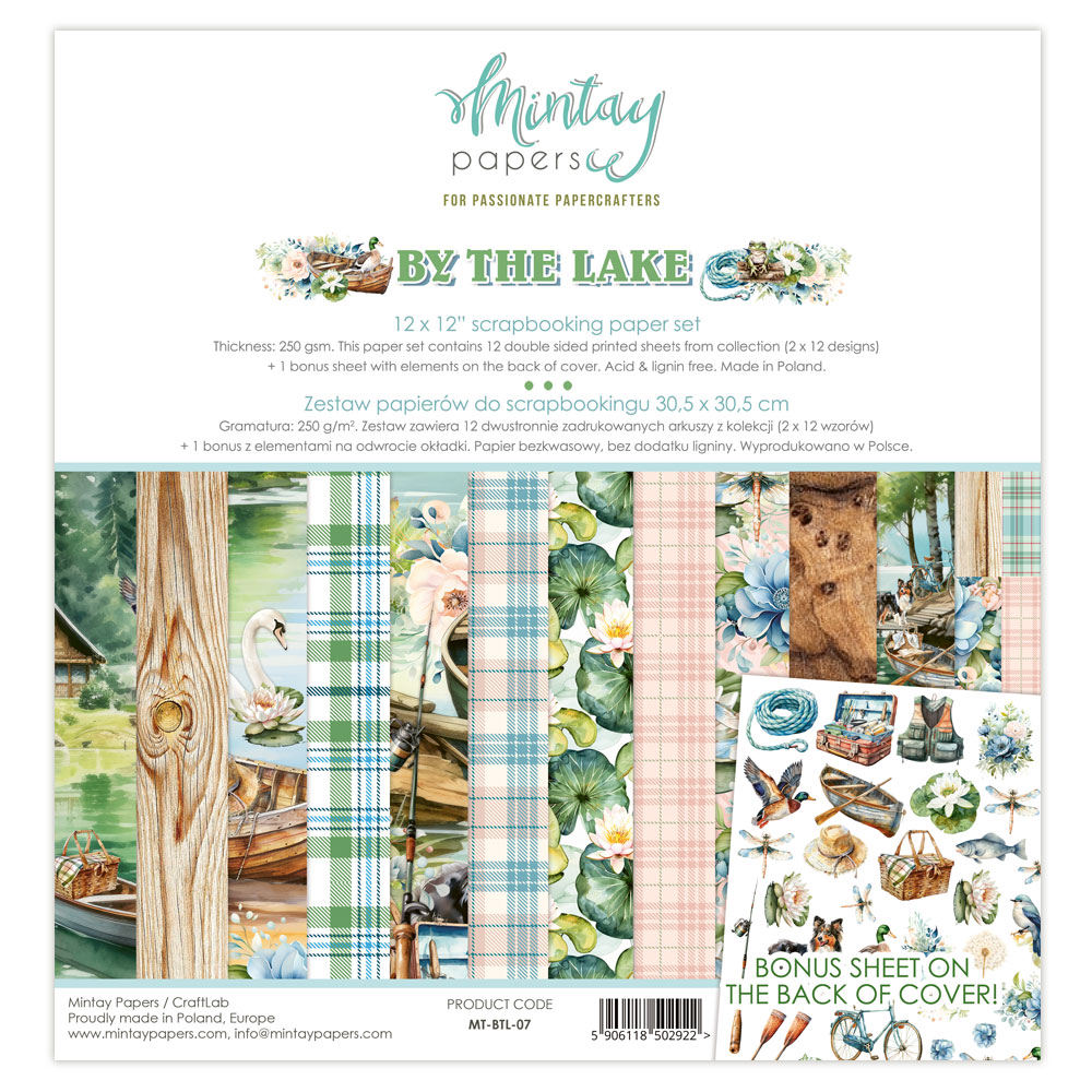 Mintay - BTL - 12x12 Paper Set - By The Lake - Kreativ Scrapping